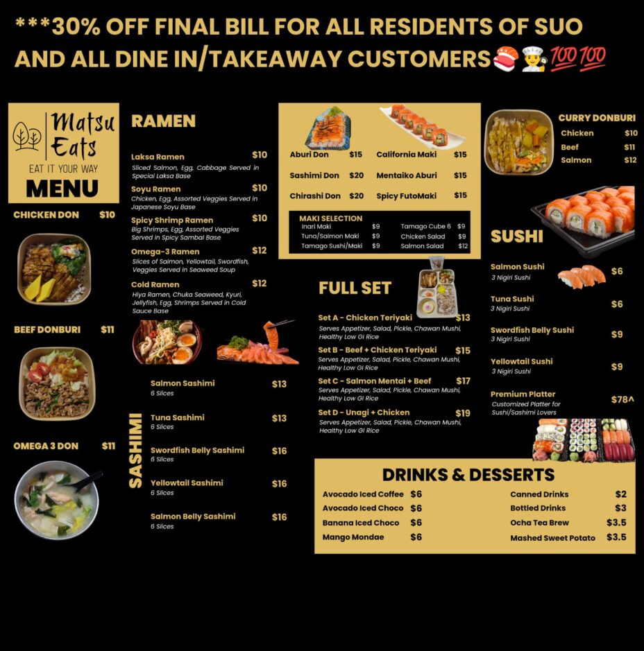 Matsu Eats Food Menu – Matsu Eats